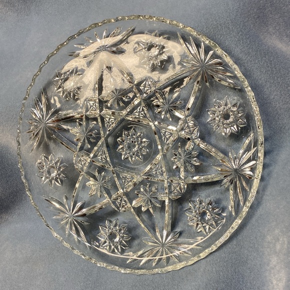 Anchor Hocking | Dining | Anchor Hocking Crystal Platter Saw Tooth ...